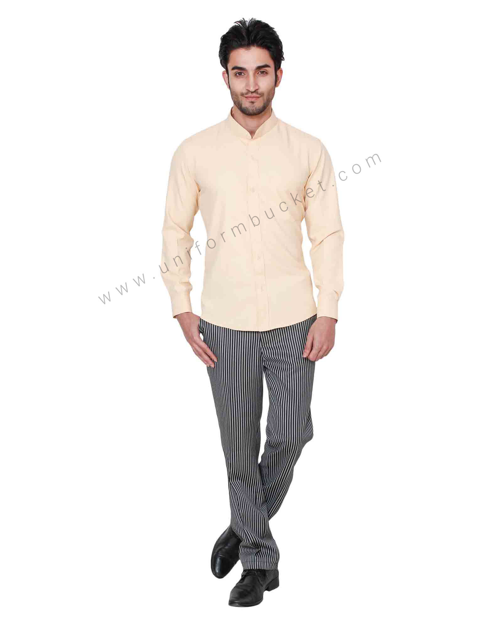 Buy Ban Collar Beige Shirt For Men Online @ Best Prices in India ...
