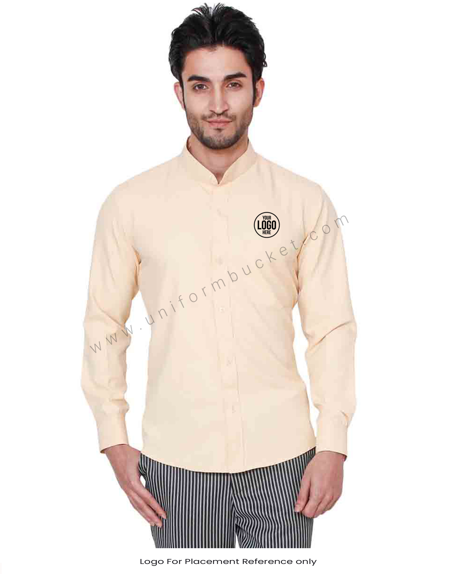 Buy Ban Collar Beige Shirt For Men Online @ Best Prices in India ...