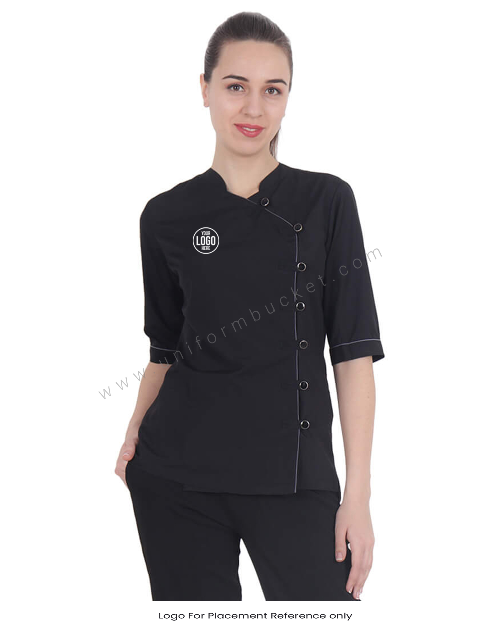 Buy Black Top With Side Loop Buttons For Women Online @ Best Prices in ...