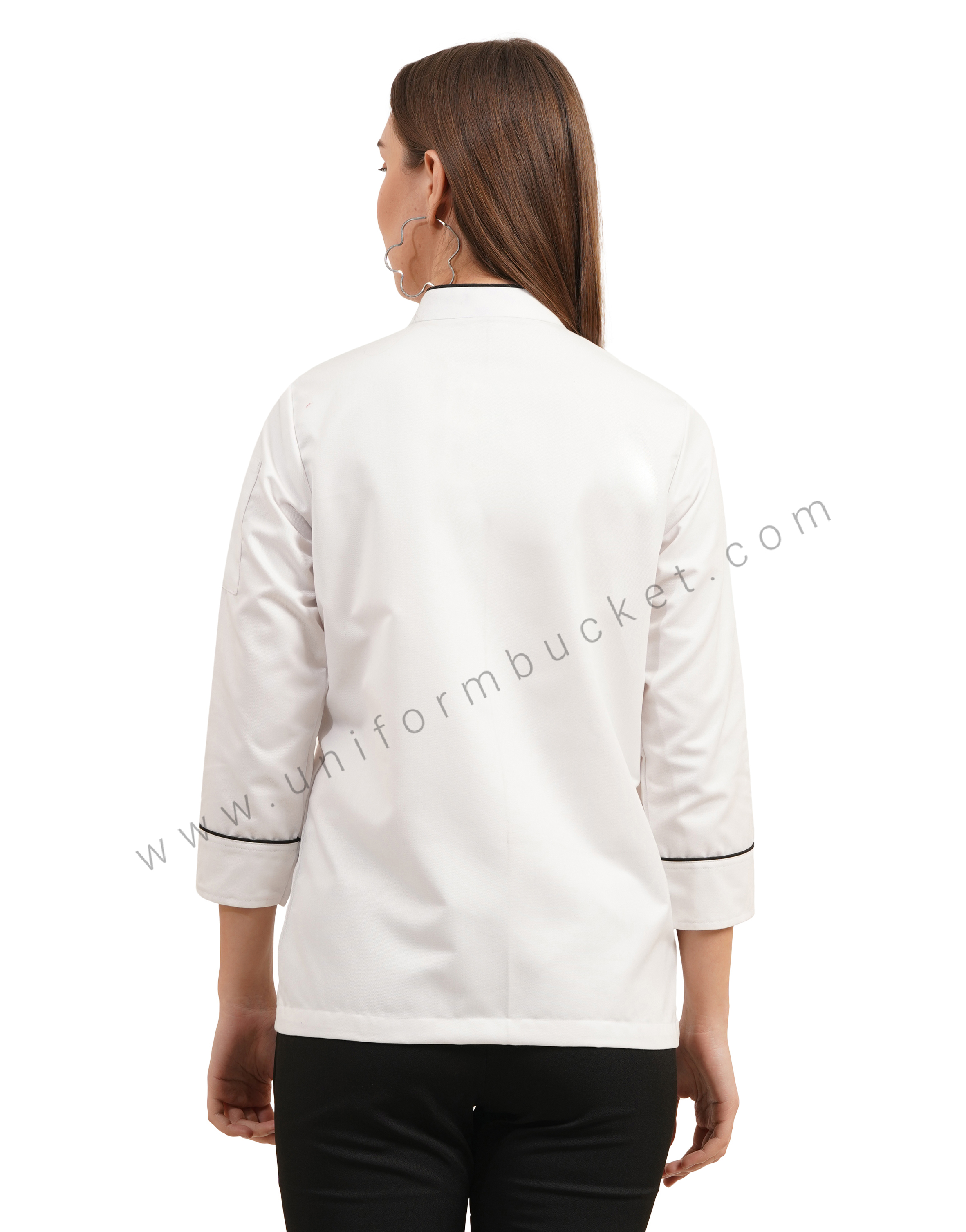 buy Classic White Double-Breasted Chef Coat For Women Online @ Best ...