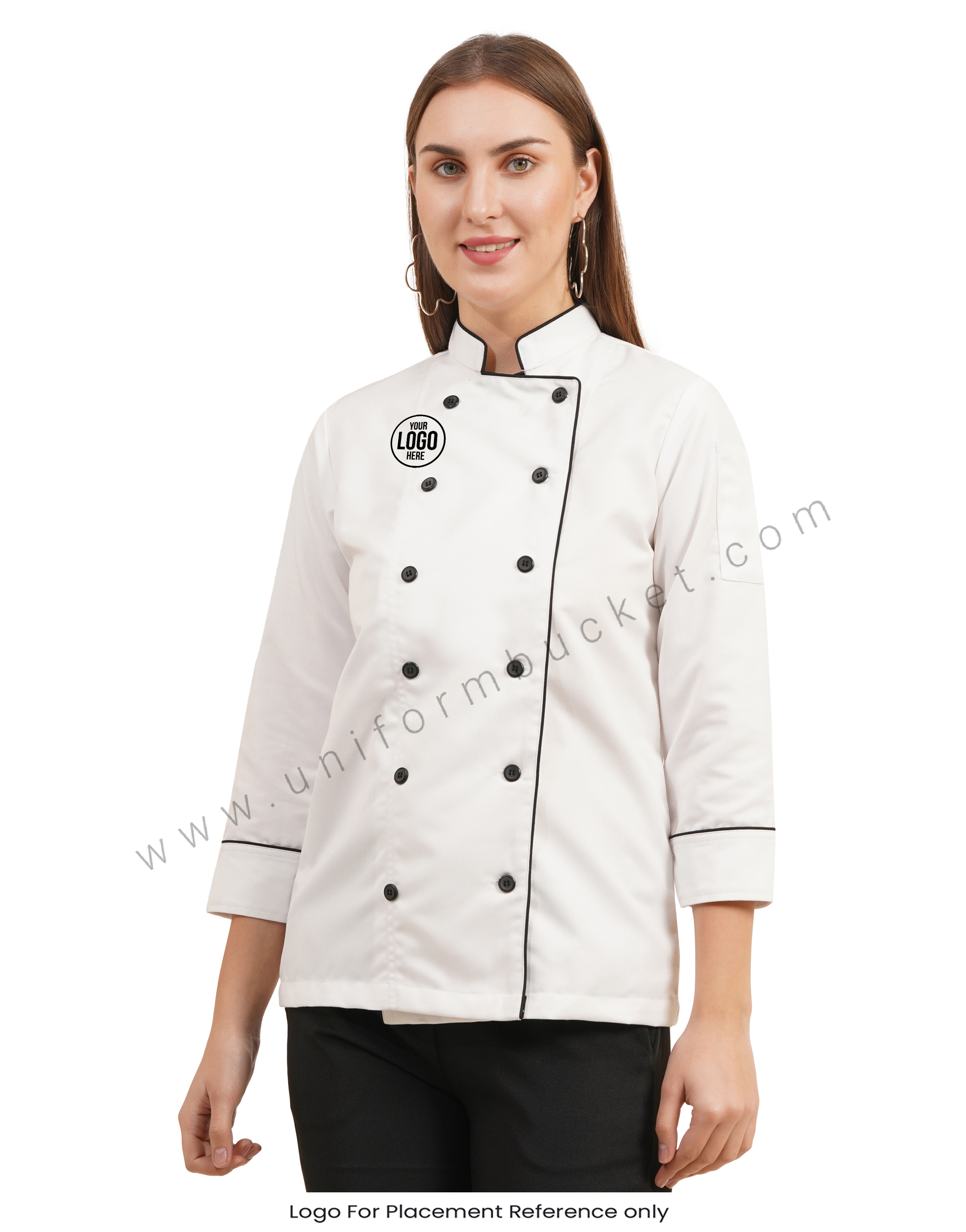 buy Classic White Double-Breasted Chef Coat For Women Online @ Best ...