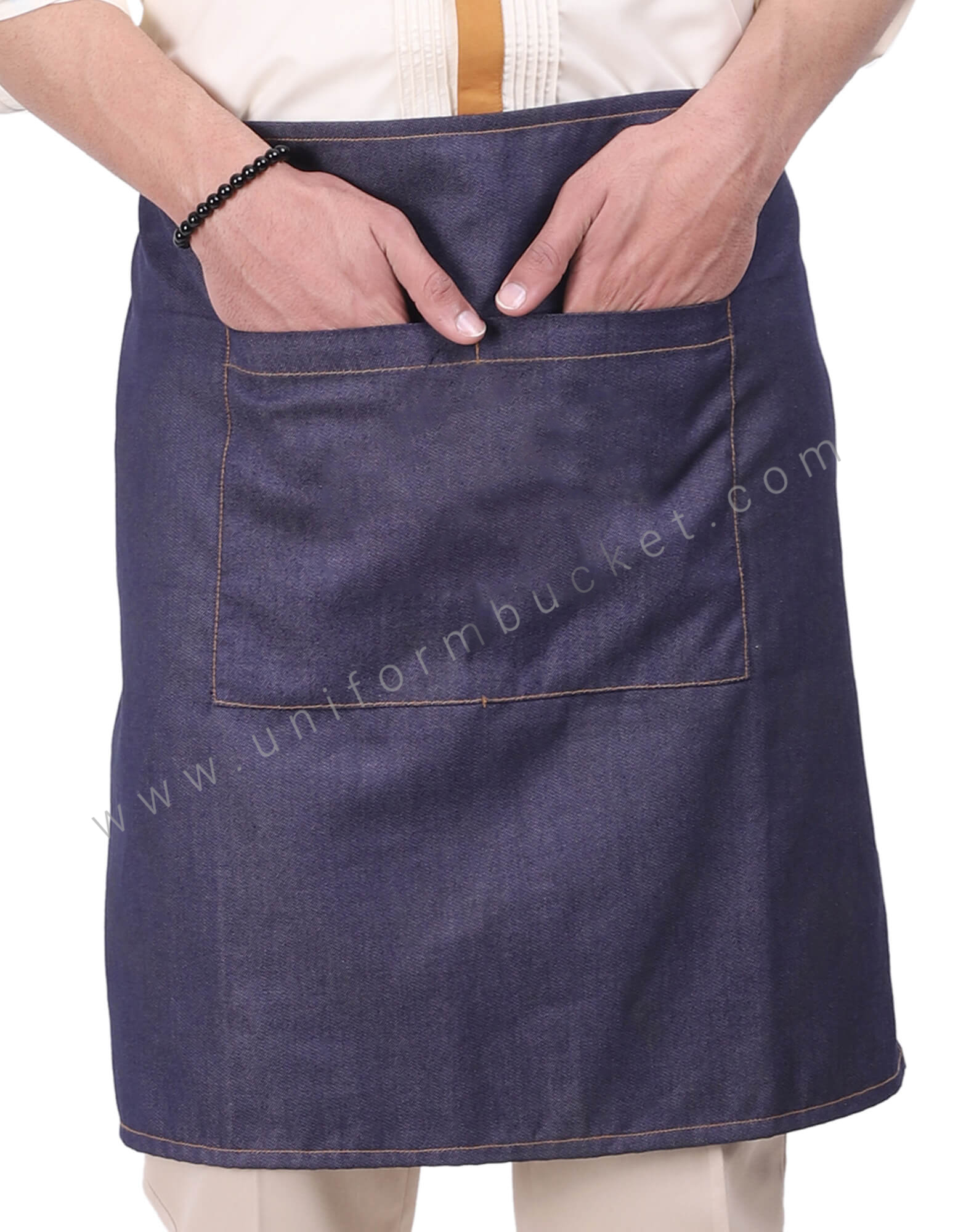 Buy Dark Blue Denim Waist Apron Unisex Online @ Best Prices in India ...