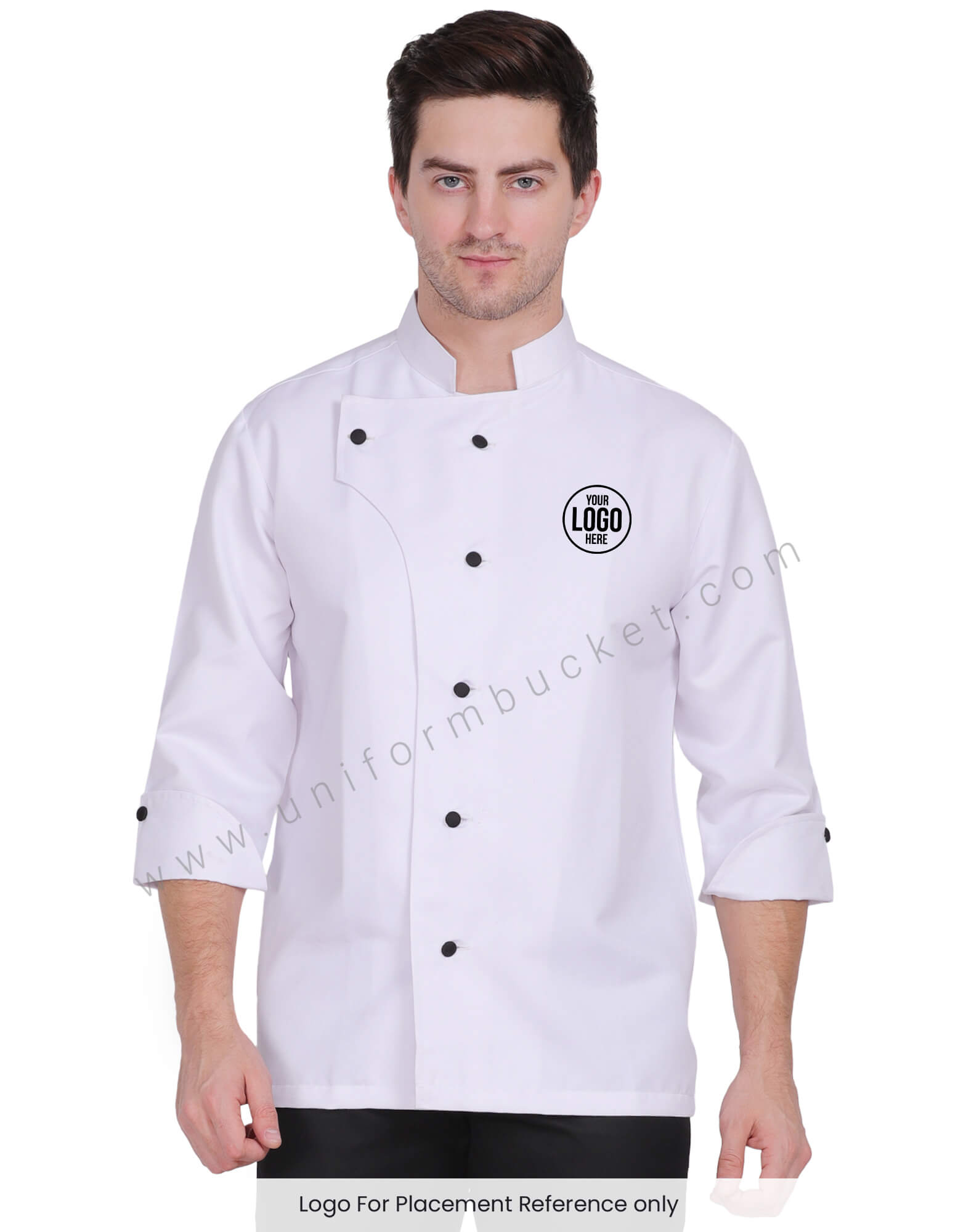buy White Stylish Chef Jacket with 3/4 sleeve For Men Online @ Best ...